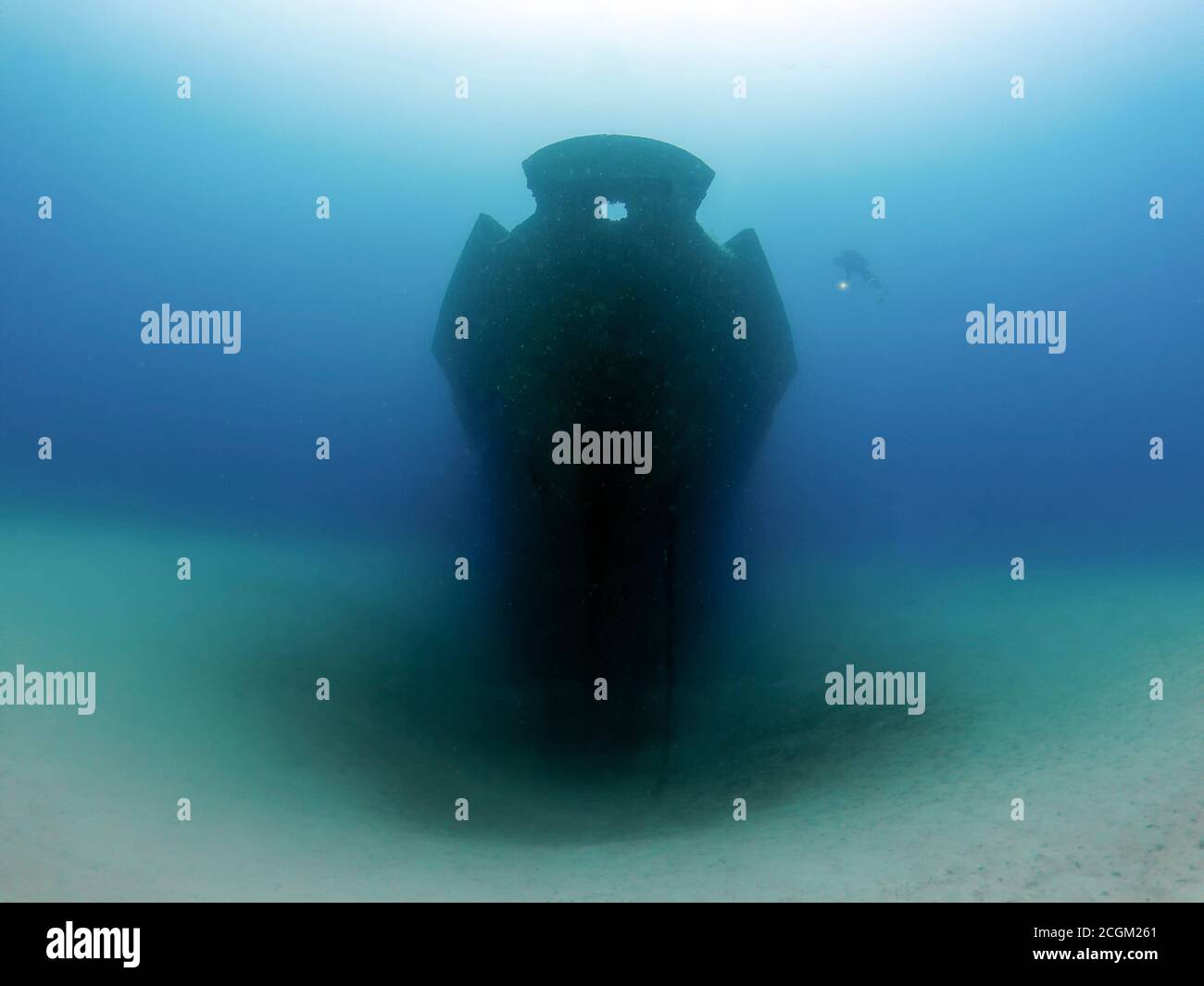 The wreck of the Um El Faroud off the coast of Malta Stock Photo - Alamy