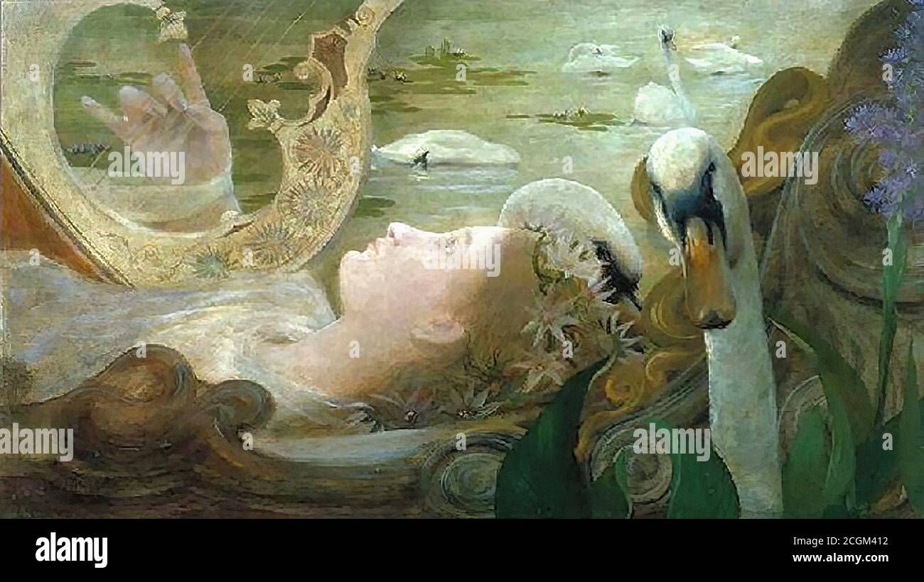 Montald Constant - Ophelia - Belgian School - 19th Century Stock Photo ...