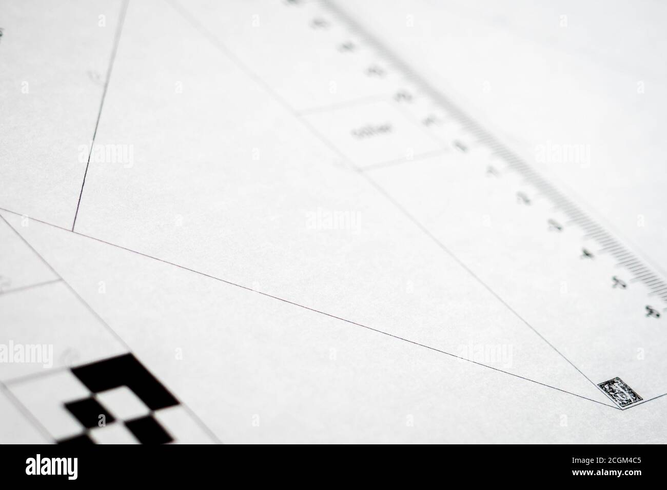 Paper test chart for AF calibration of a reflex camera Stock Photo - Alamy