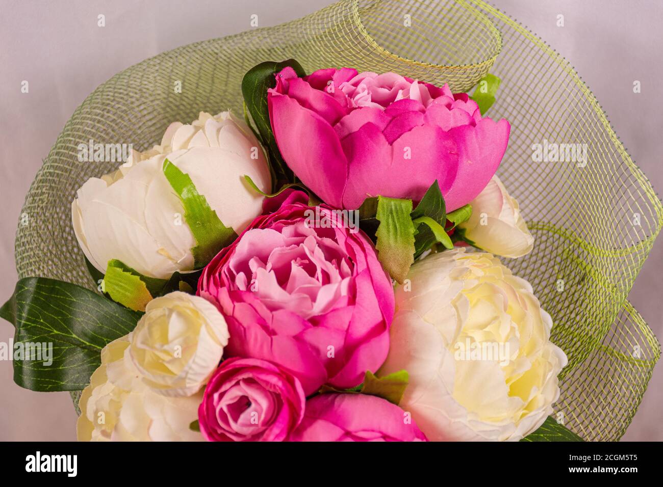 Bouquet of flowers on a neutral background Stock Photo - Alamy
