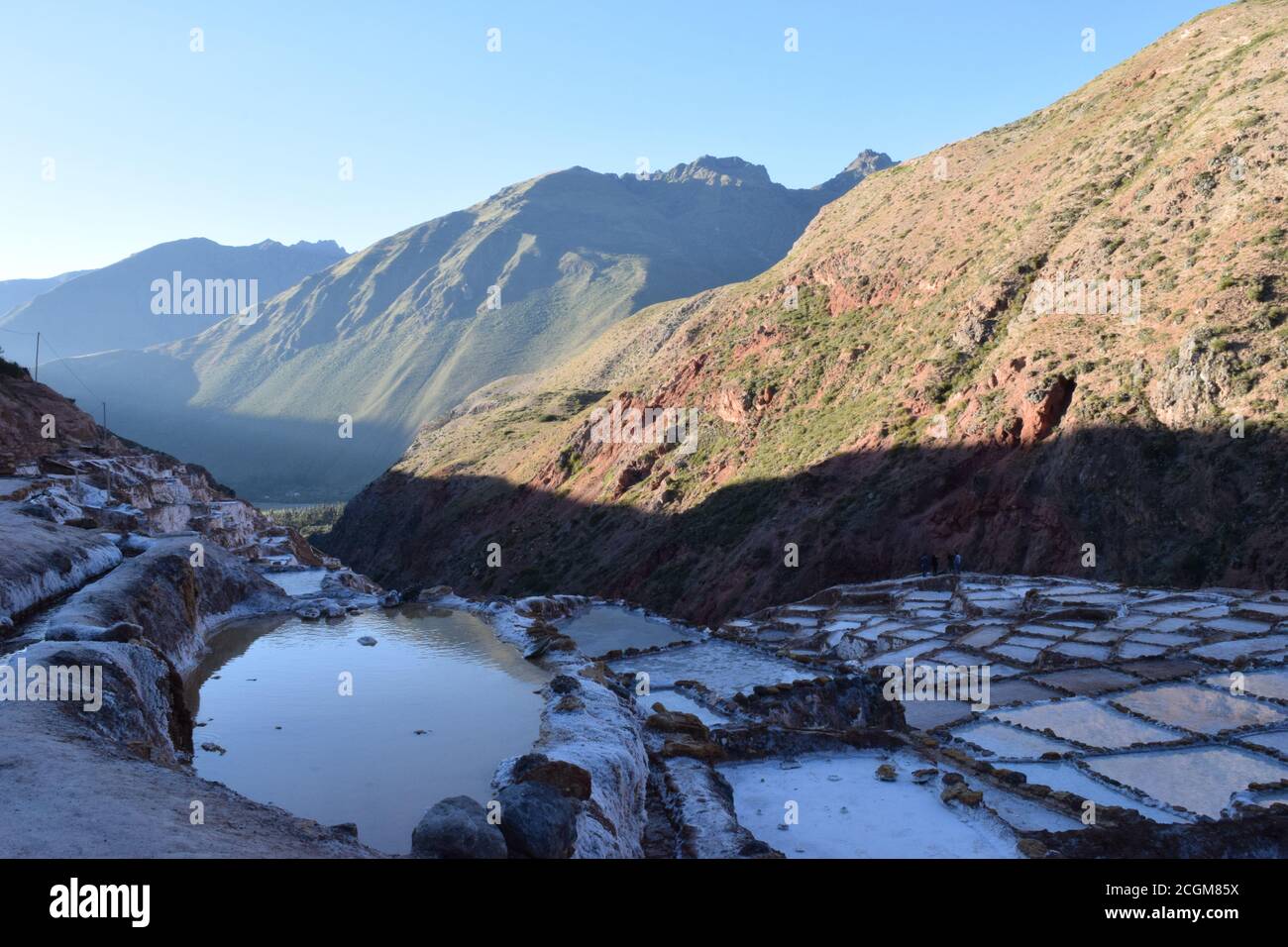 A mesmerizing view of the salt terraces in Maras, Peru famous. These ...