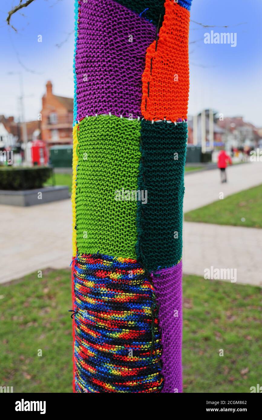 Yarn bombing photos hi-res stock photography and images - Alamy