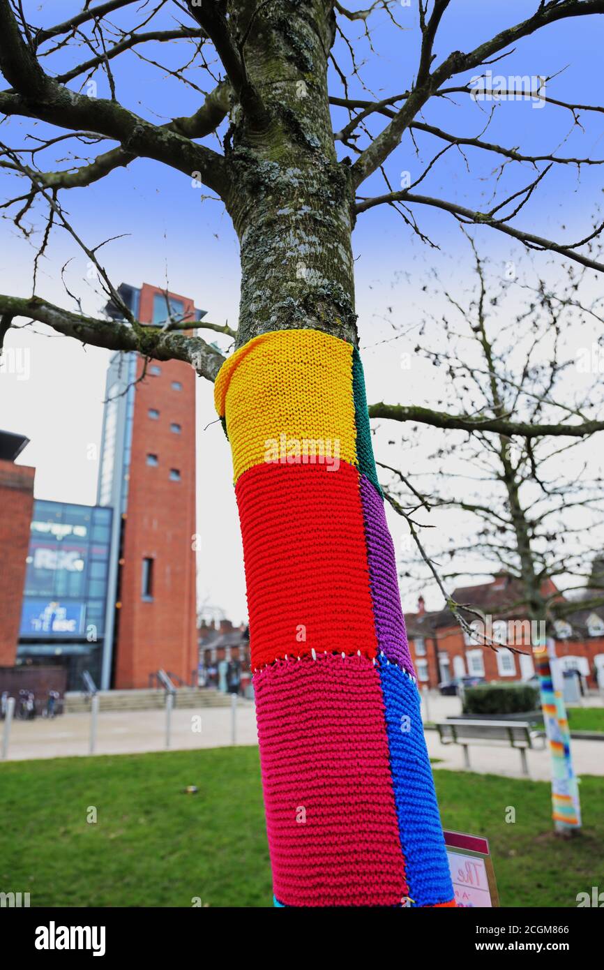 Yarn bombing photos hi-res stock photography and images - Alamy