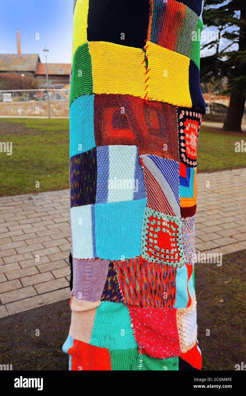 Yarn bombing photos hi-res stock photography and images - Alamy