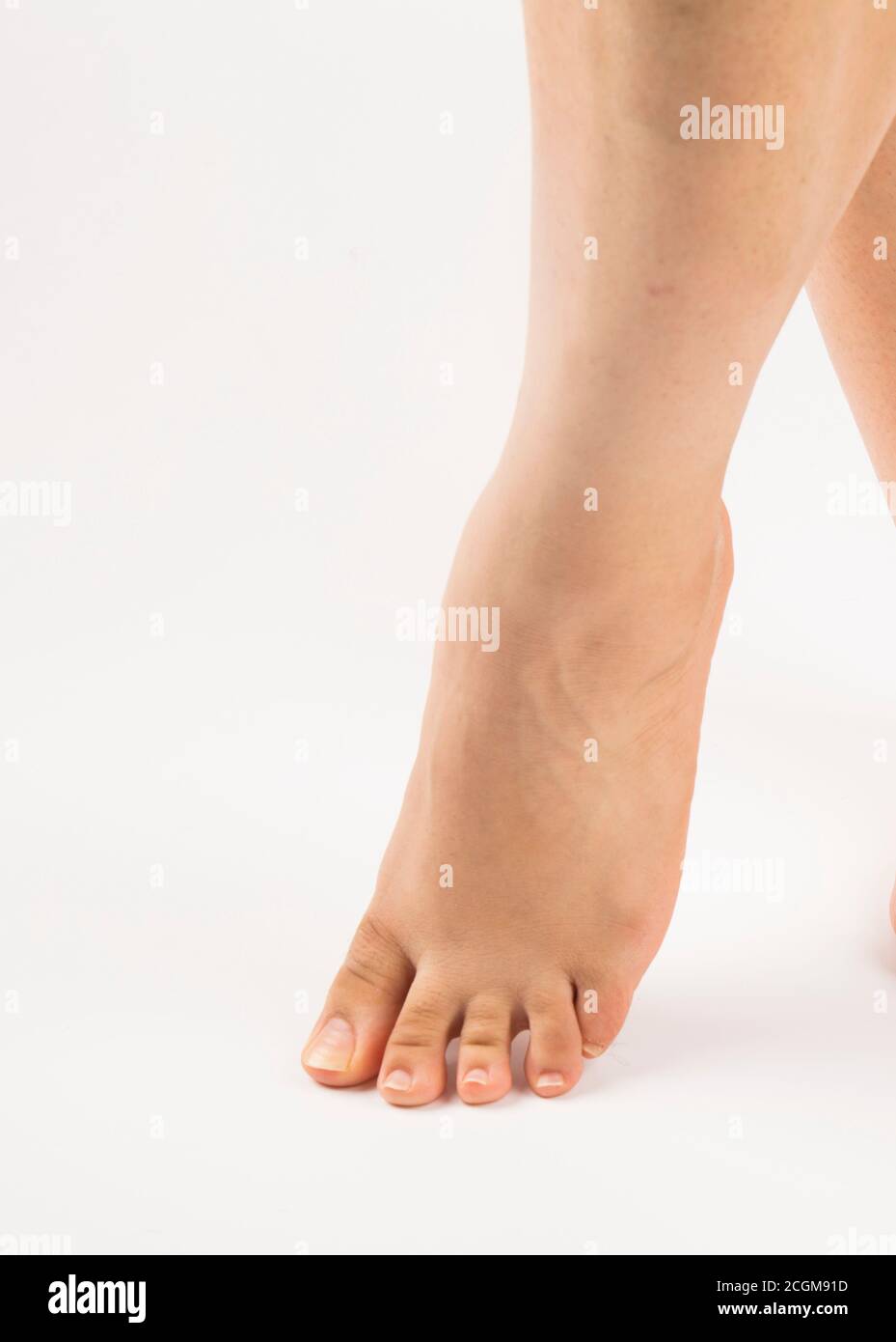 women foot isolated and white background Stock Photo - Alamy