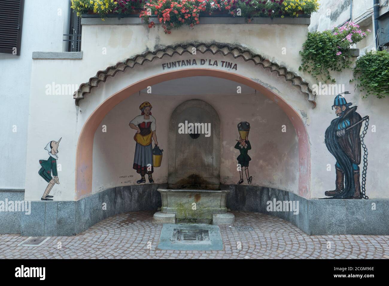 Pinocchio murals, Vernante Stock Photo - Alamy
