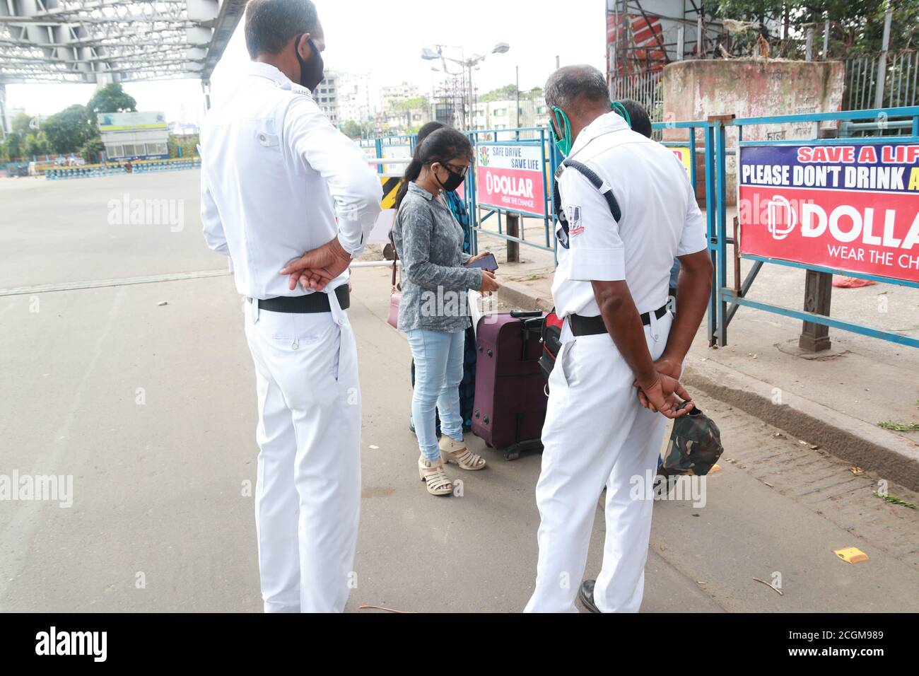 Indian police cheeking hi-res stock photography and images - Alamy