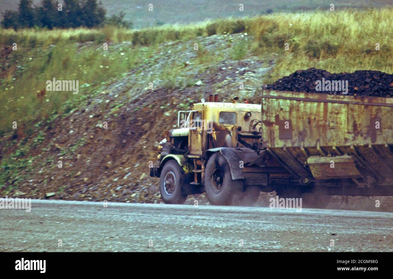 Coal Hauling Truck on Route #519. 07/1974 Stock Photo - Alamy