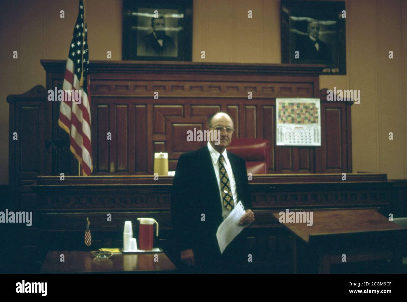 1970s courtroom interior hi-res stock photography and images - Alamy