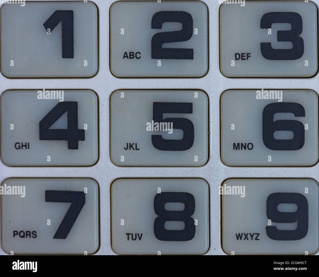 Close-up of a numeric keypad of an analog telephone Stock Photo - Alamy