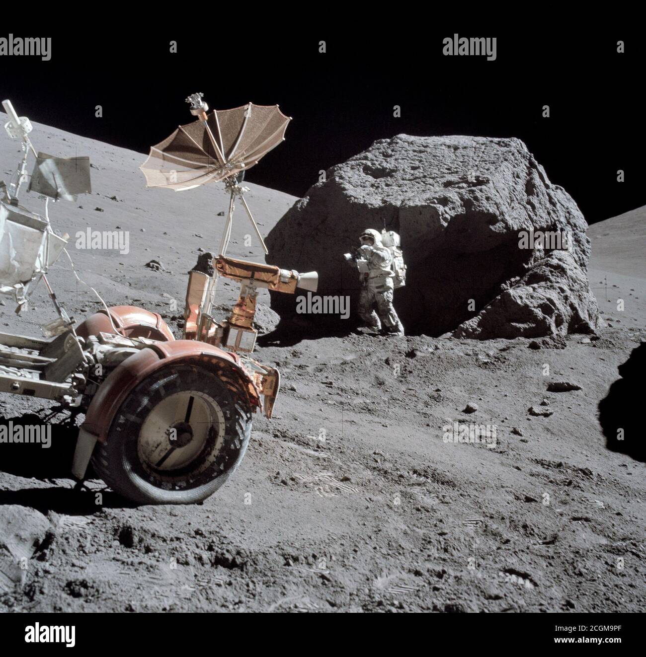 Scientist astronaut harrison schmitt during apollo hi-res stock ...
