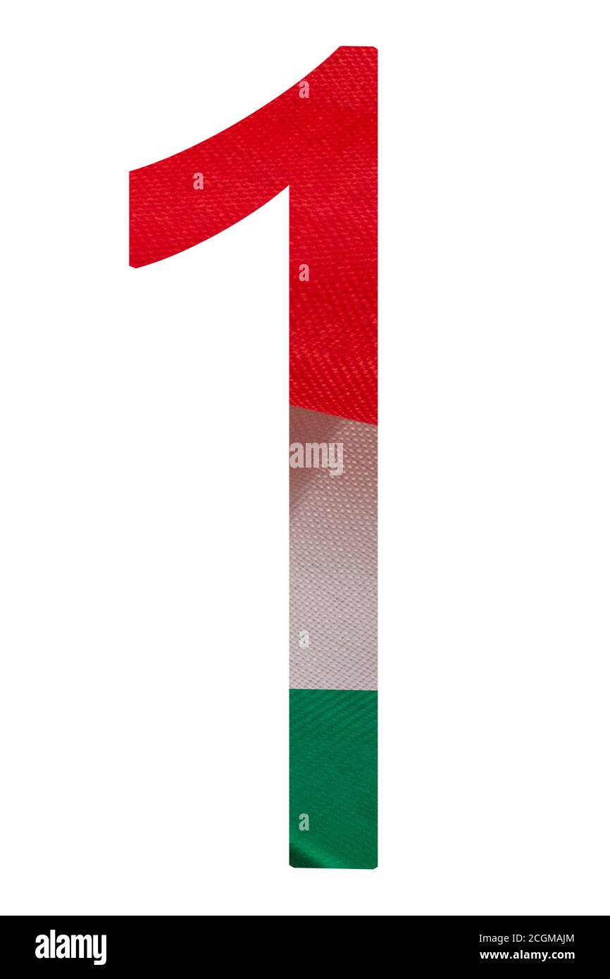 Numbers filled with the colors of the Italian flag Stock Photo - Alamy