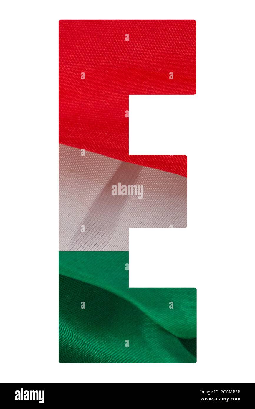 Letters of the alphabet filled with the colors of the Italian flag ...