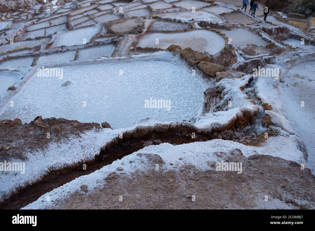 A mesmerizing view of the salt terraces in Maras, Peru famous. These ...