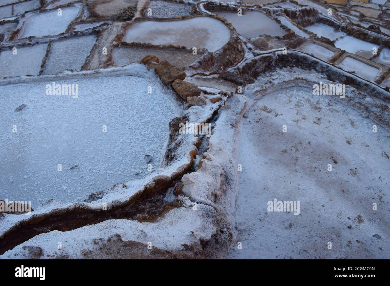 A mesmerizing view of the salt terraces in Maras, Peru famous. These ...