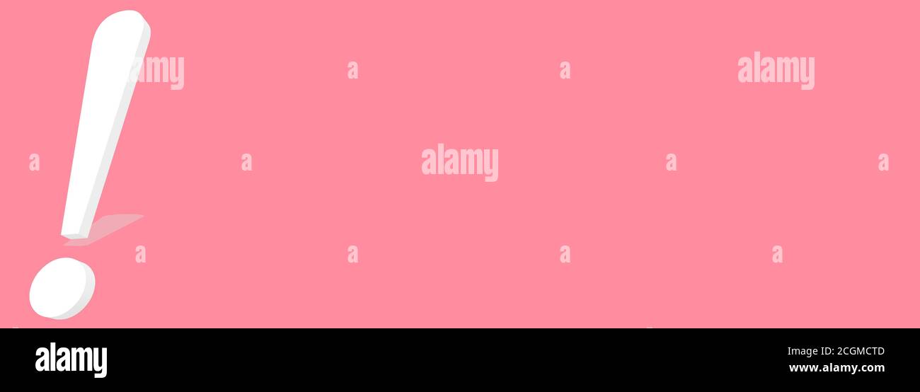 Exclamation mark on colored background. Affirmation concept Stock Photo ...