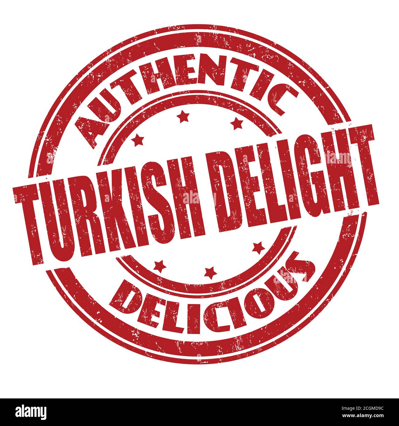 Turkish delight sign or stamp on white background, vector illustration ...