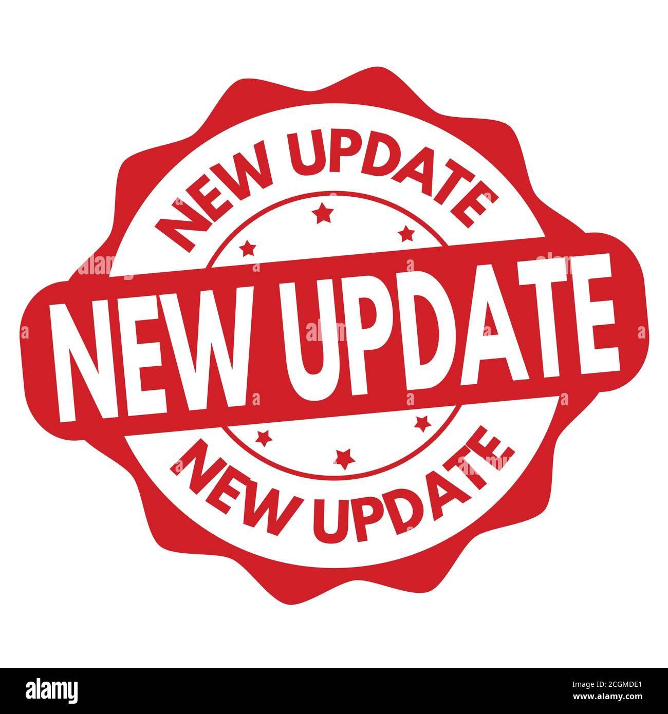 New update sign or stamp on white background, vector illustration Stock ...