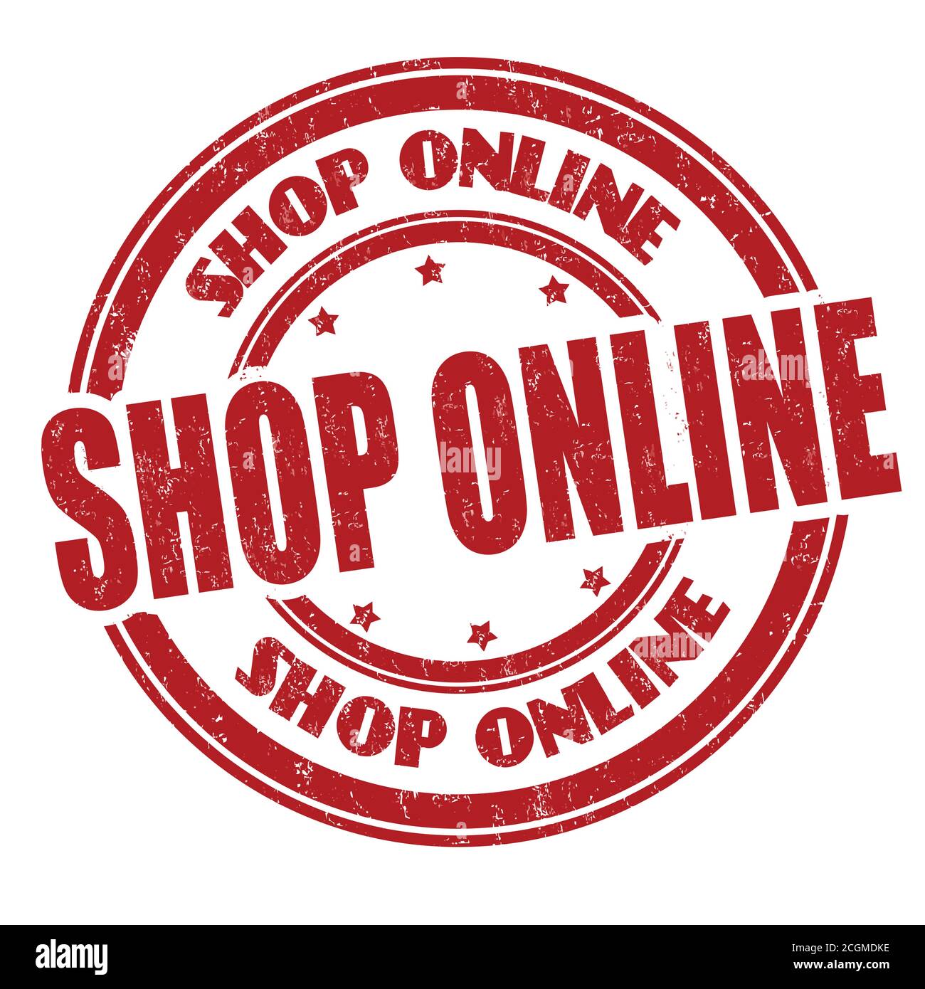 Shop online sign or stamp on white background, vector illustration ...