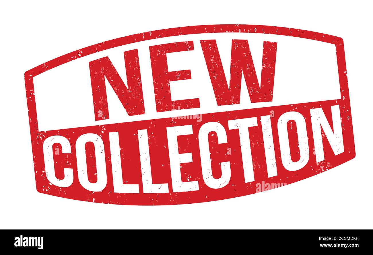 New collection sign or stamp on white background, vector illustration ...