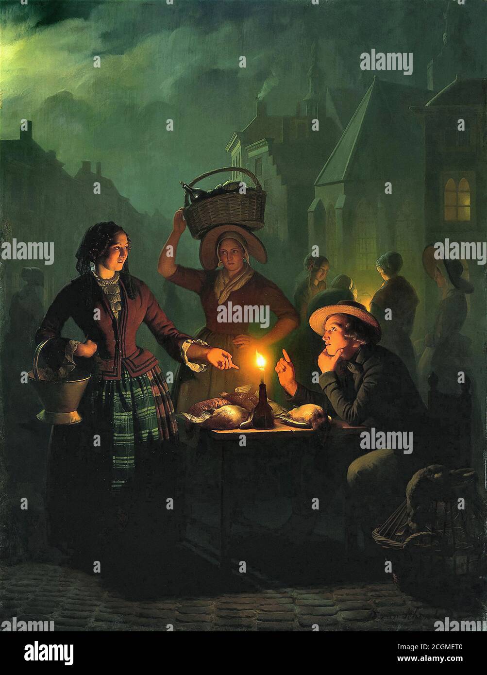 Schendel Petrus Van - Night Market in the Groenplaats the Hague 2 ...