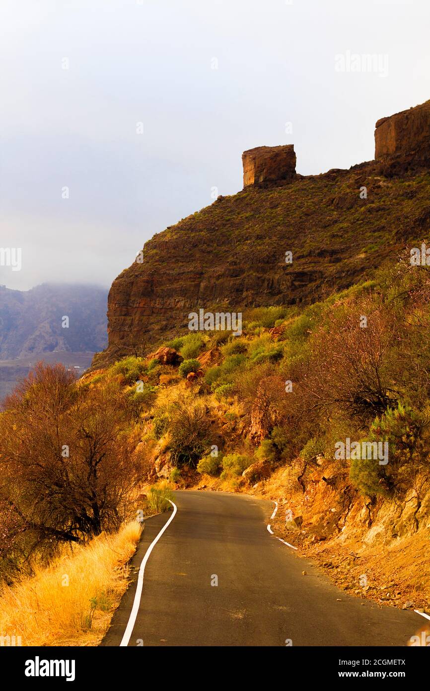 Narrow asphalt road with markings hi-res stock photography and images ...