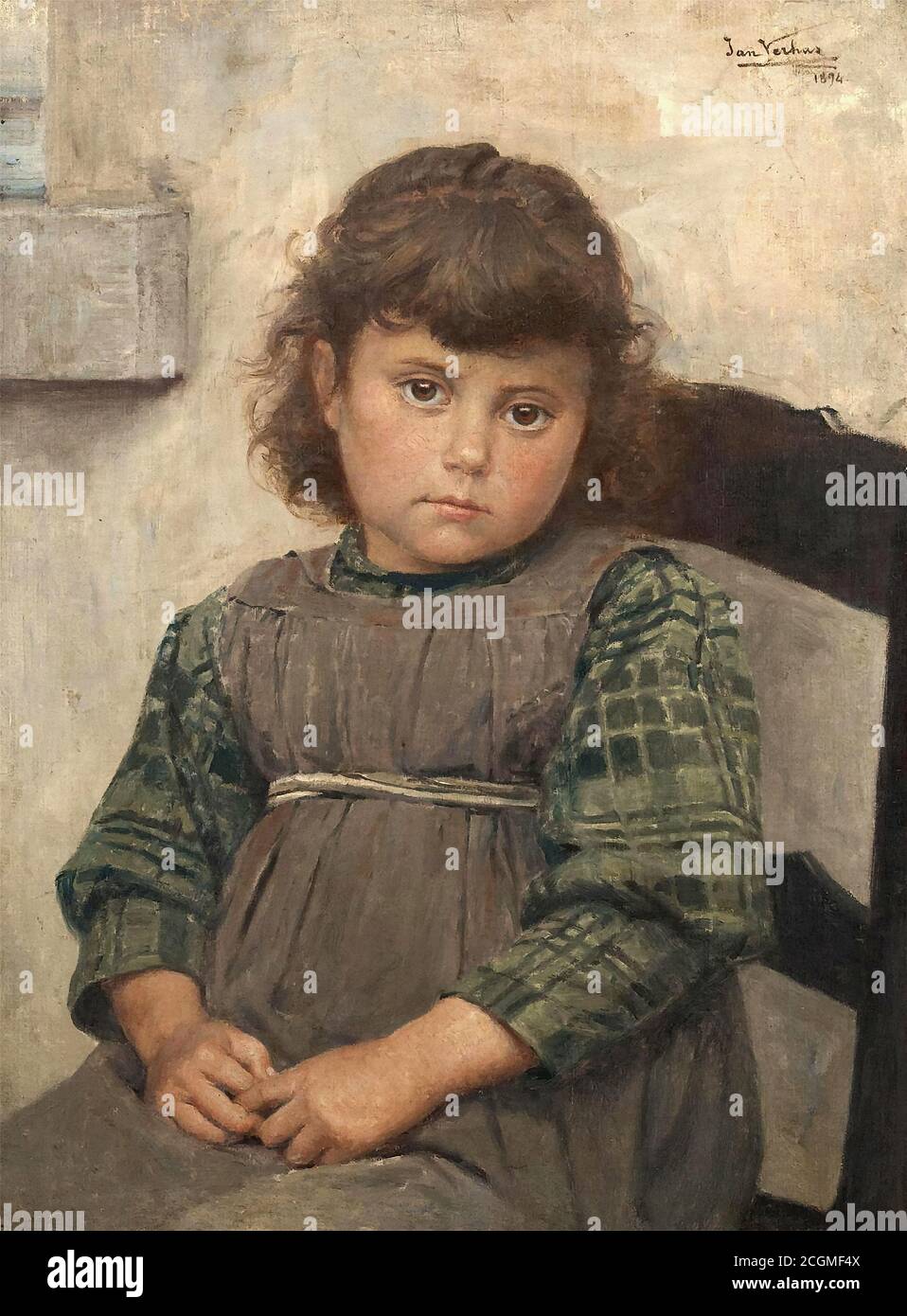 Verhas Jan Frans - Fille De Pêcheur - Belgian School - 19th Century ...