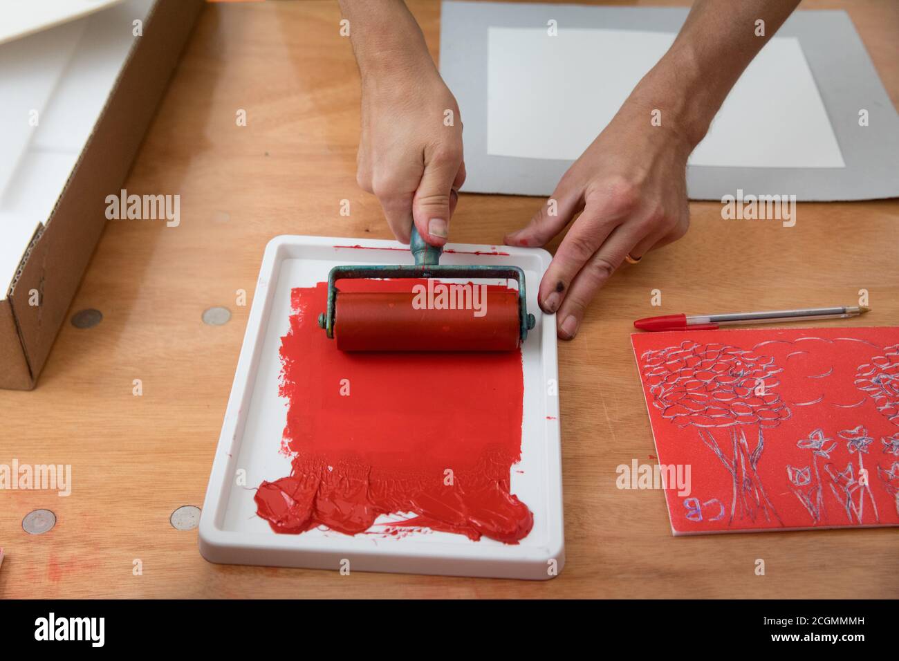 Woodblock printing hi-res stock photography and images - Alamy