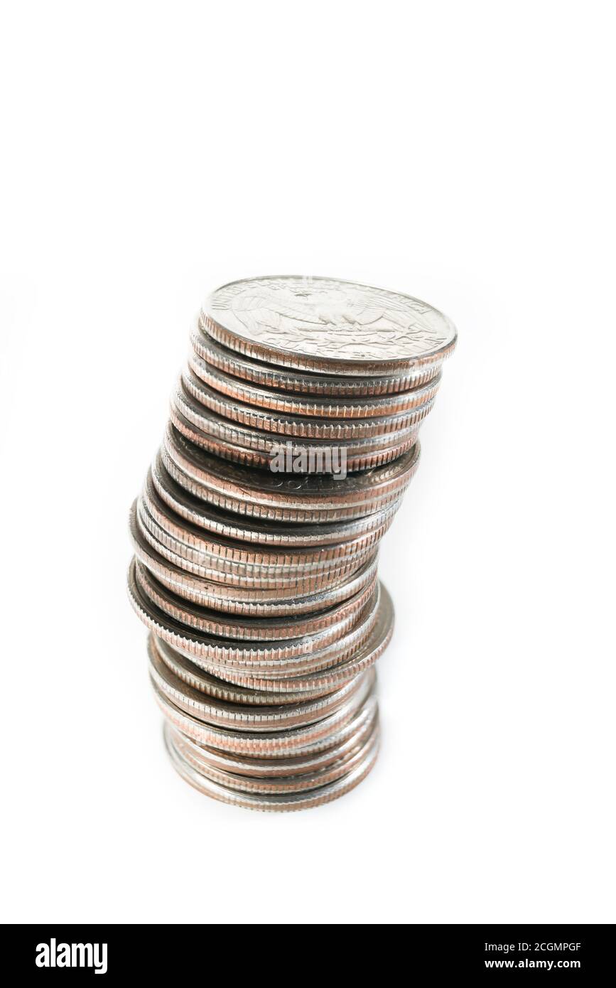 Us currency coins quarters hi-res stock photography and images - Alamy