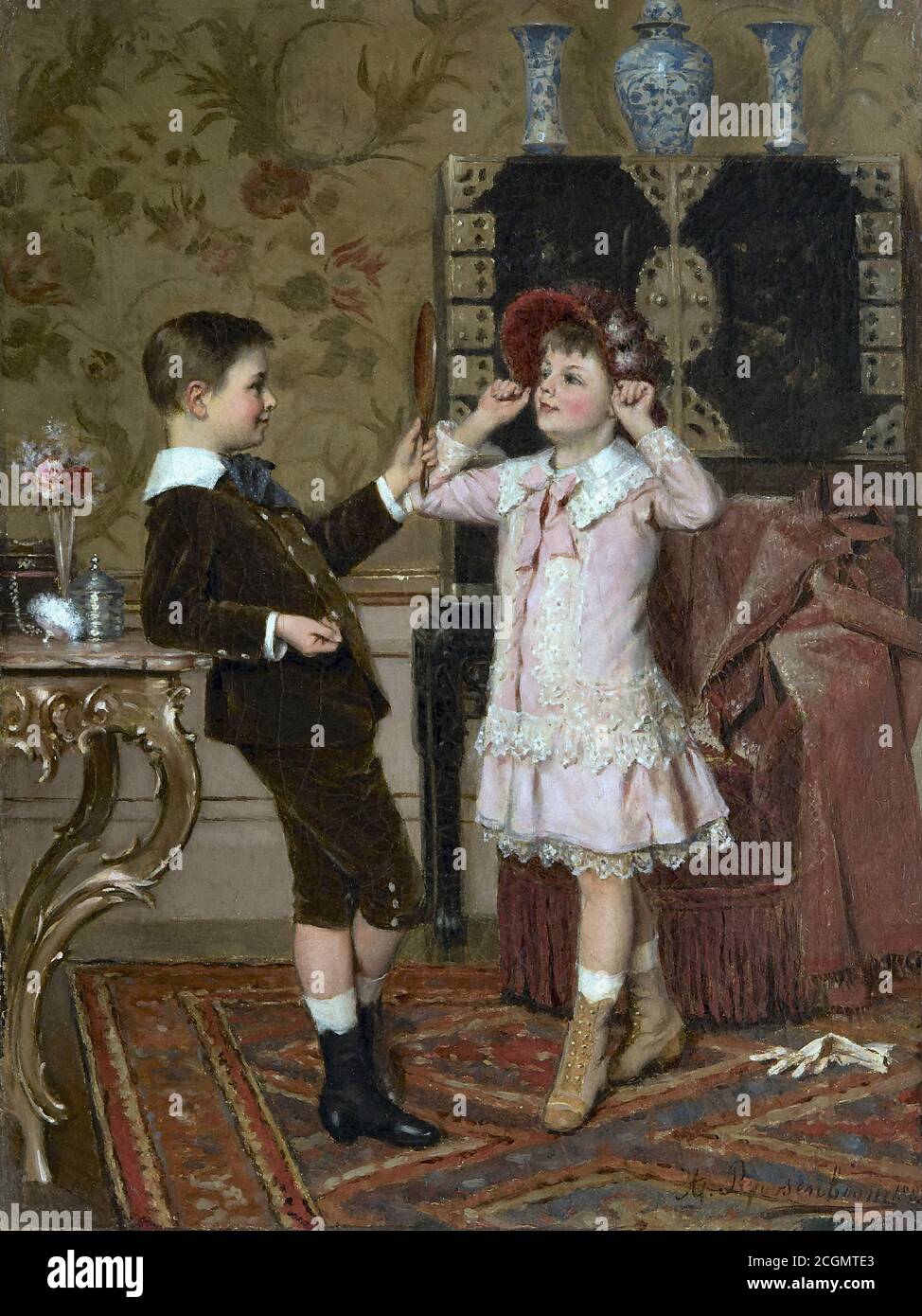 Roosenboom Albert - Het Rode Hoedje - Belgian School - 19th Century ...