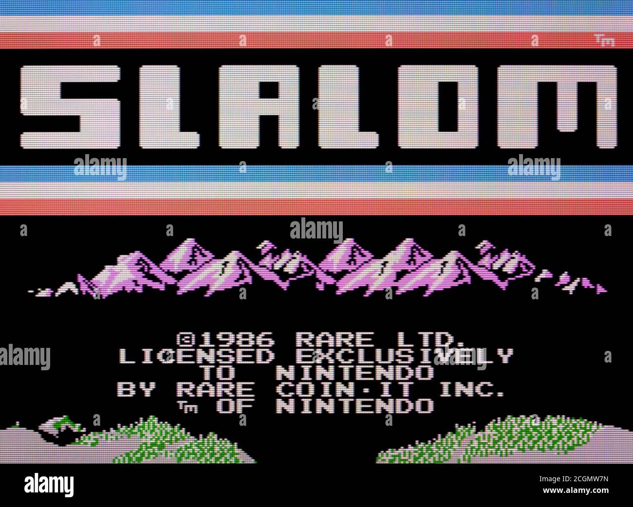 Slalom - Nintendo Entertainment System - NES Videogame - Editorial use ...