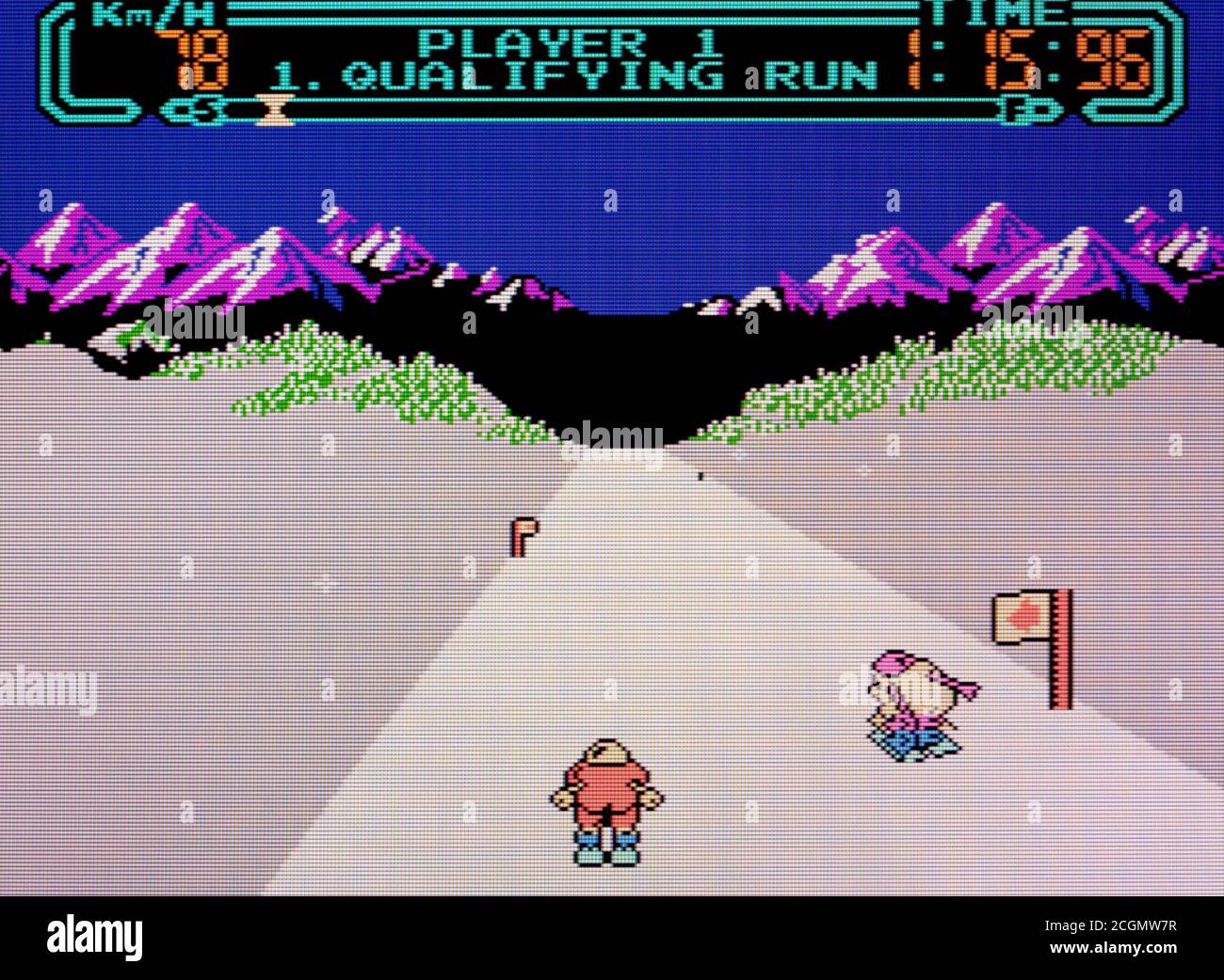 Slalom - Nintendo Entertainment System - NES Videogame - Editorial use ...