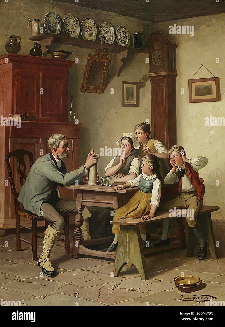 Gerard Lucien - Die Sauerwasserflasche - Belgian School - 19th Century ...