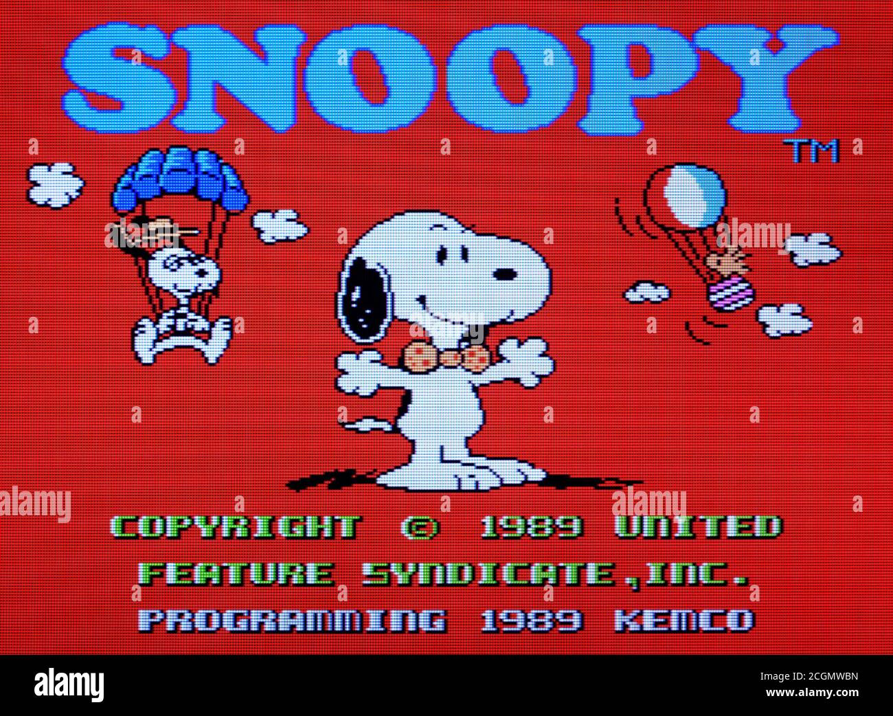 Snoopy - Nintendo Entertainment System - NES Videogame - Editorial use ...