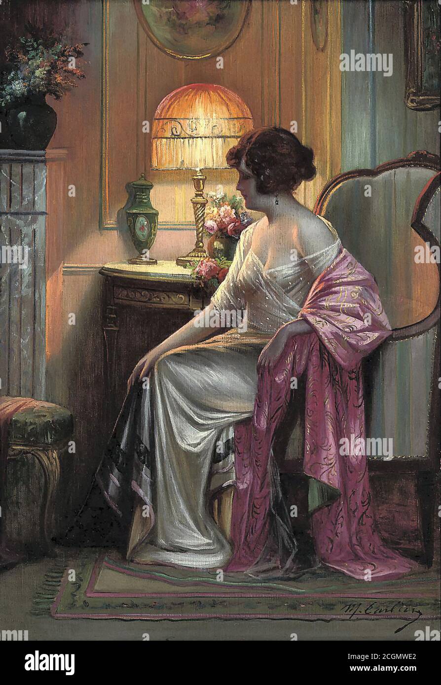 Boudoir, painting, 19th century hi-res stock photography and images - Alamy