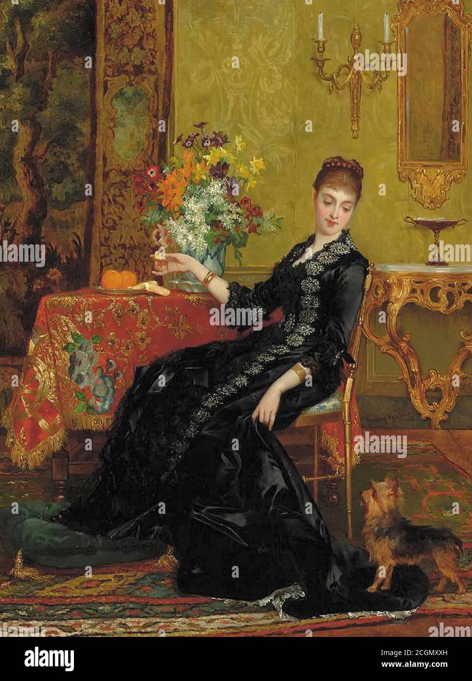 Verhas Frans - the Tempting Fruit - Belgian School - 19th Century Stock ...