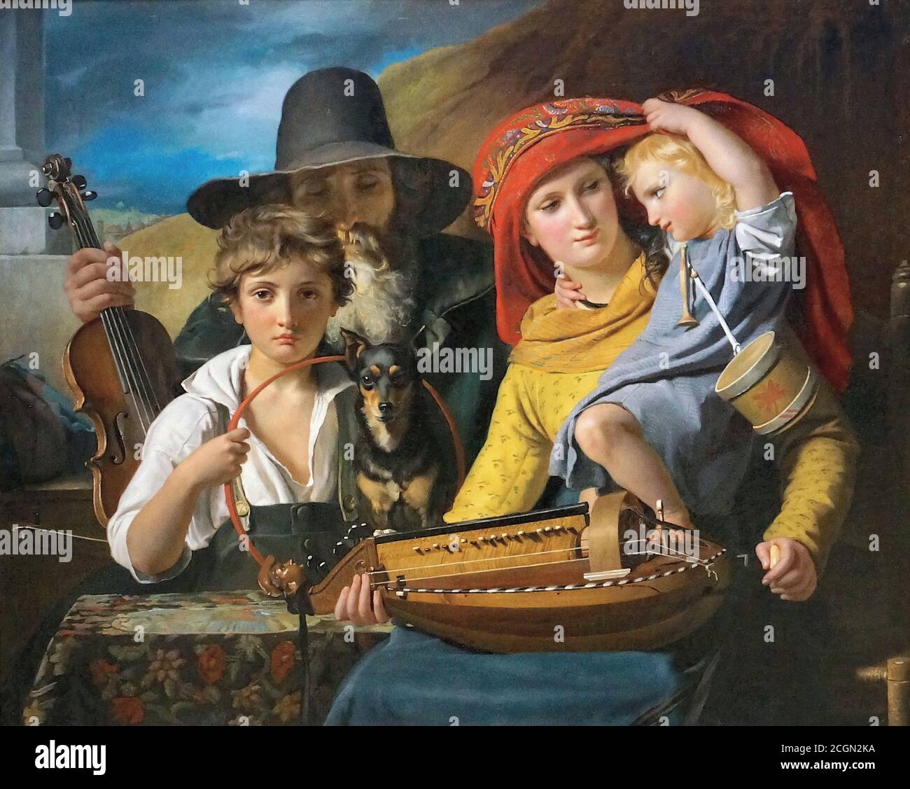 Navez Francois Joseph - Wandering Musicians - Belgian School - 19th ...