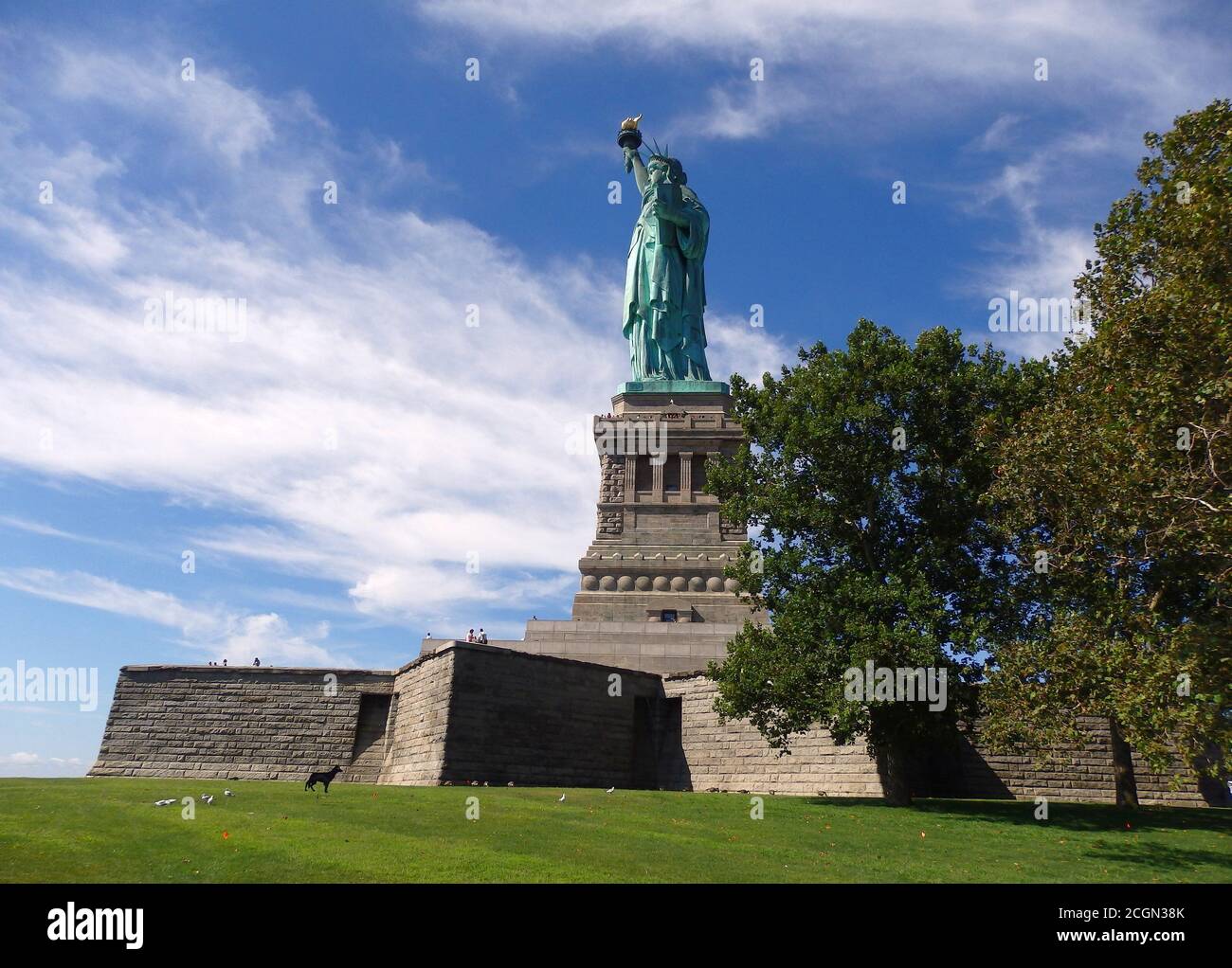 Side view of the Statue of Liberty National Monument, New York City ...