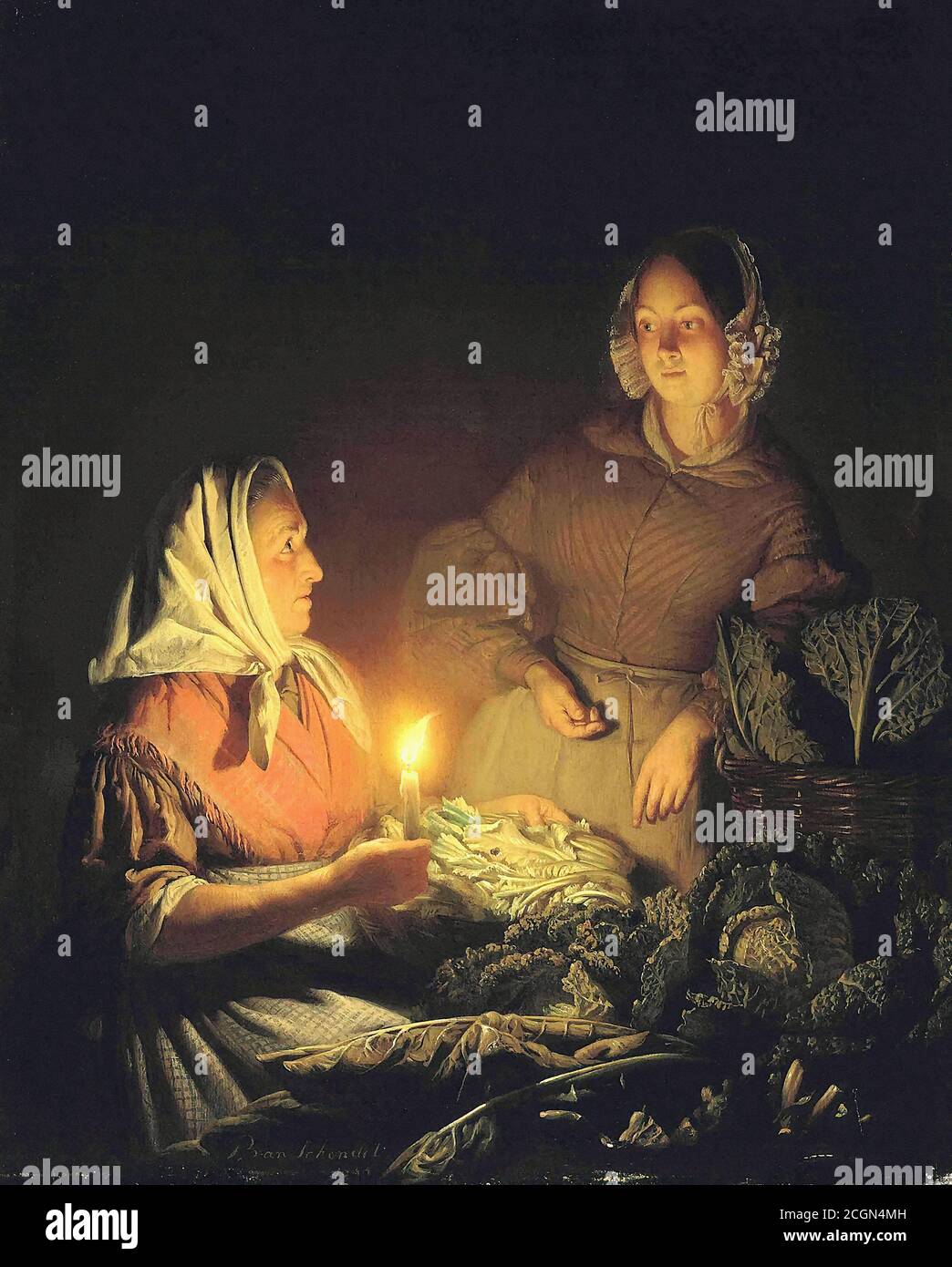 Schendel Petrus Van - at the Night Market - Belgian School - 19th ...