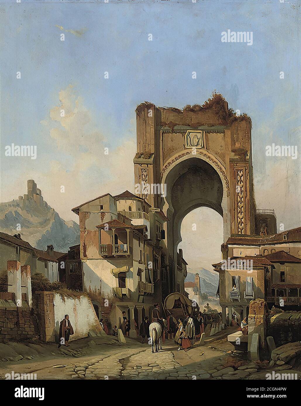 Carabain Jacques Francois - Figures at a Spanish Gateway - Belgian ...