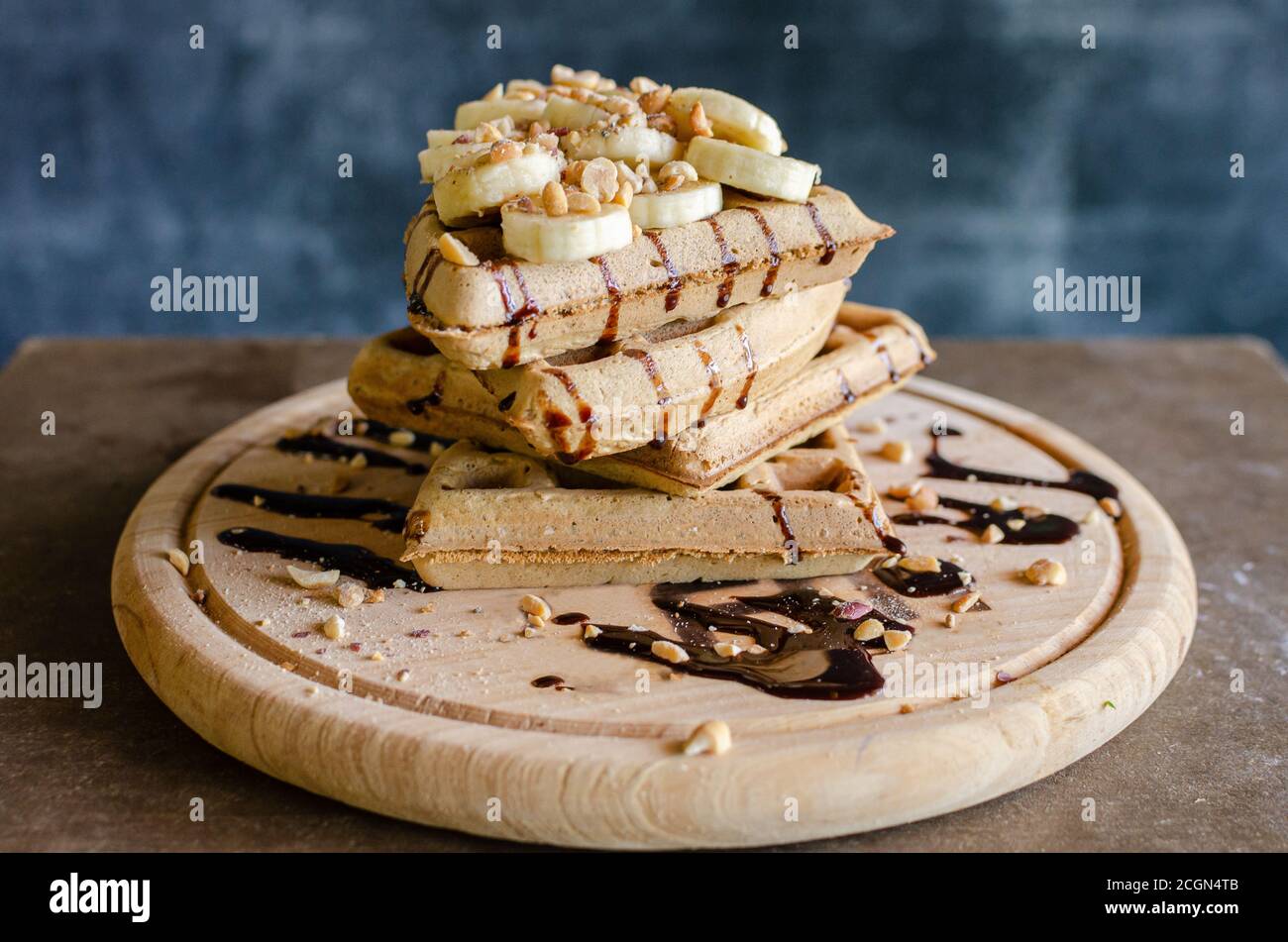 Cocoa waffles hi-res stock photography and images - Alamy
