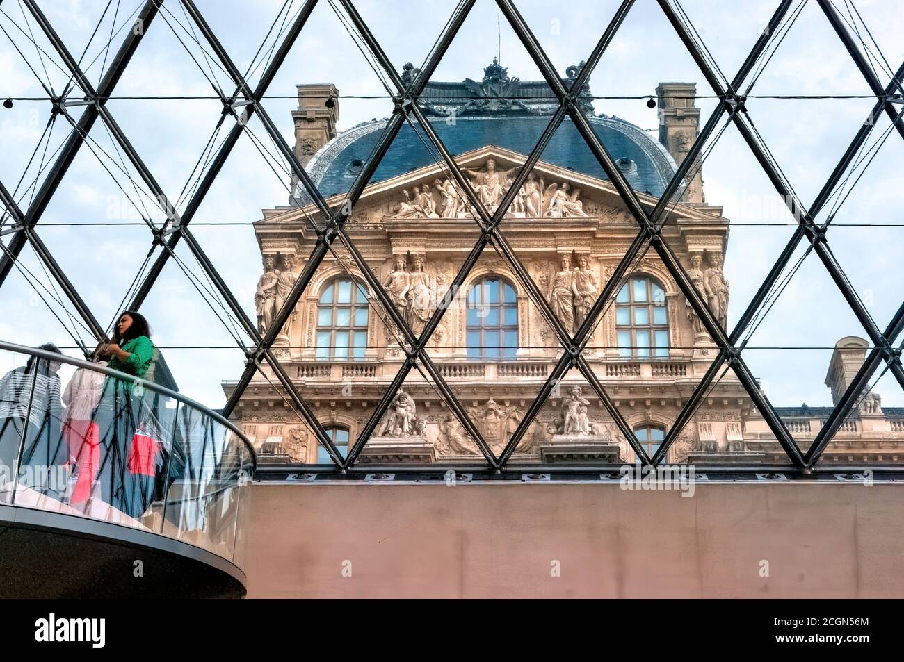 Paris, France - October 03, 2013: Palace of the Louvre as seen through ...