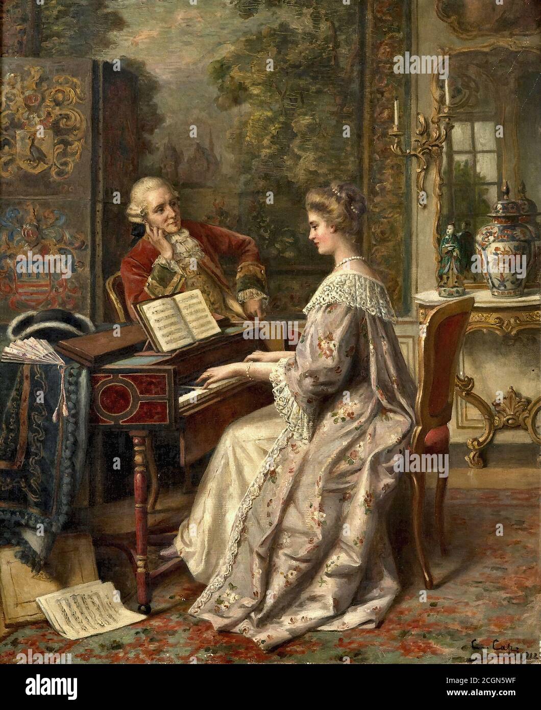 Cap Constant - Beschouwing - Belgian School - 19th Century Stock Photo ...