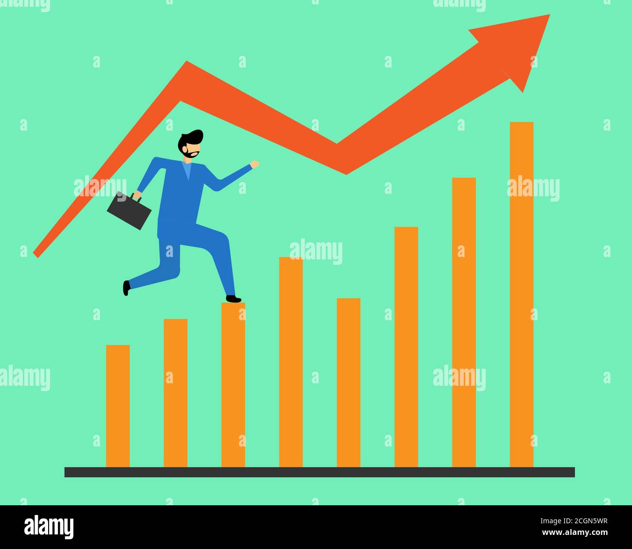 Illustration vector design of successful business Stock Vector Image ...