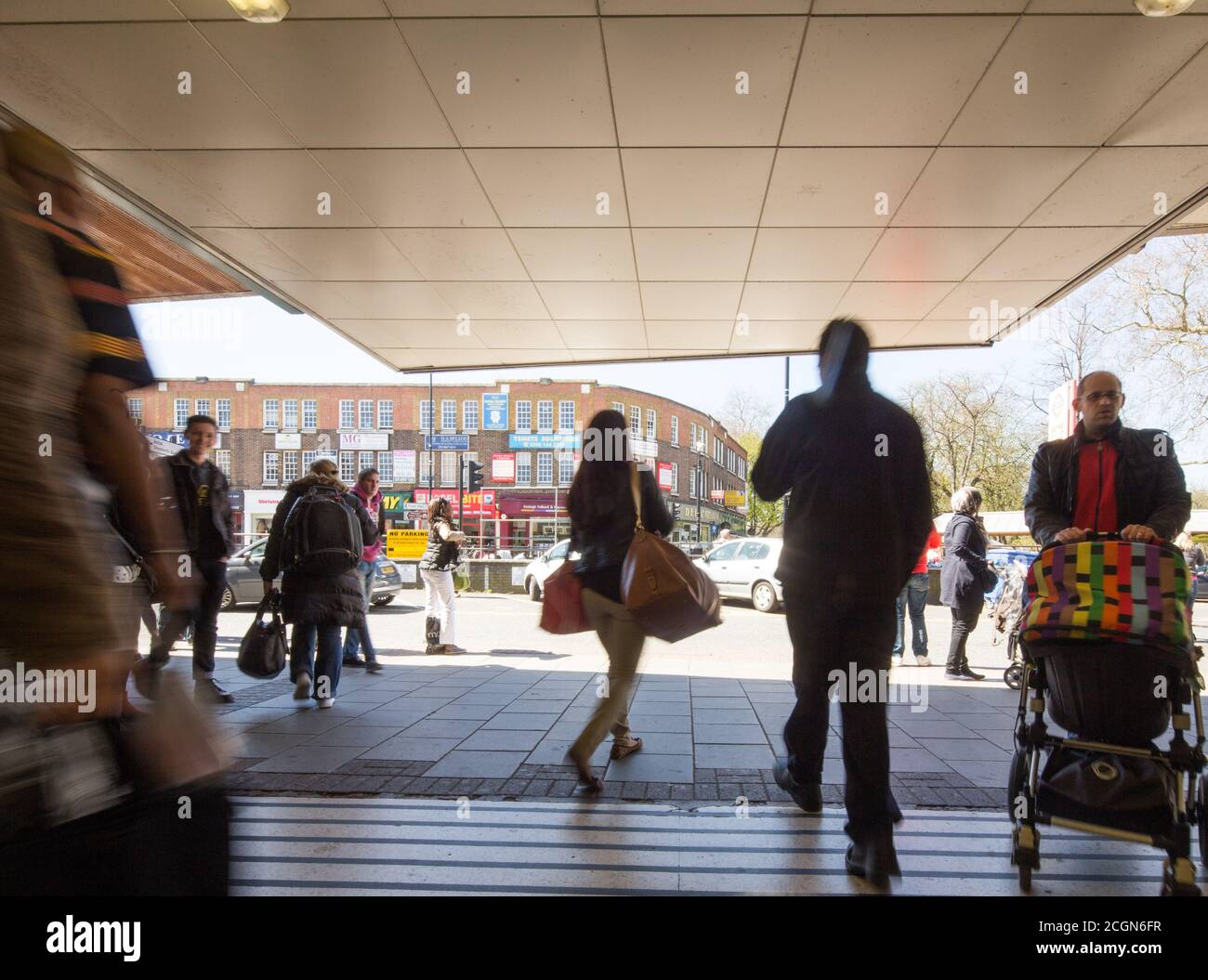 Entrance at Ealing Broadway Railway and Underground station Stock Photo ...