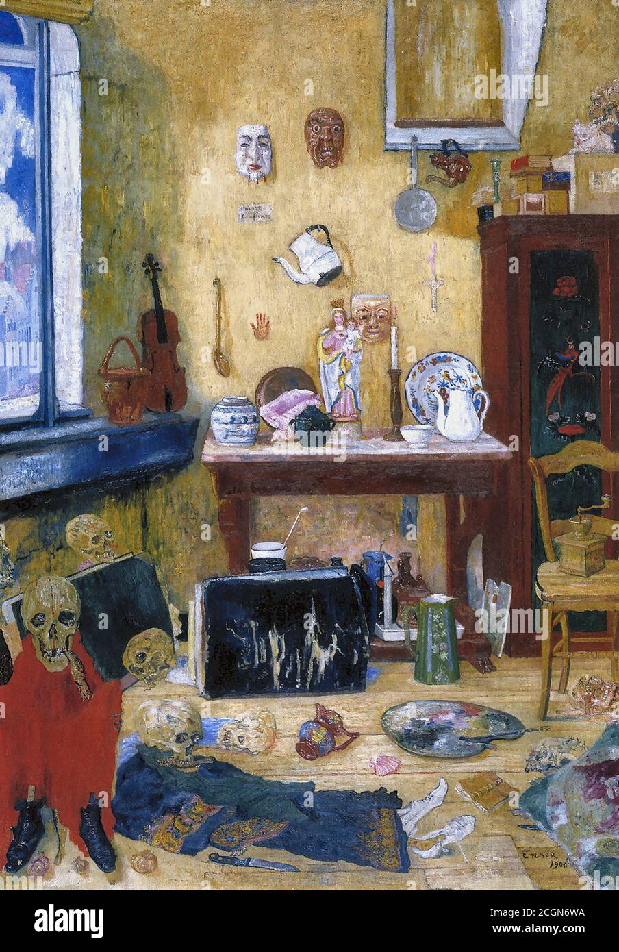 Ensor James - Skeletons in the Studio - Belgian School - 19th Century ...