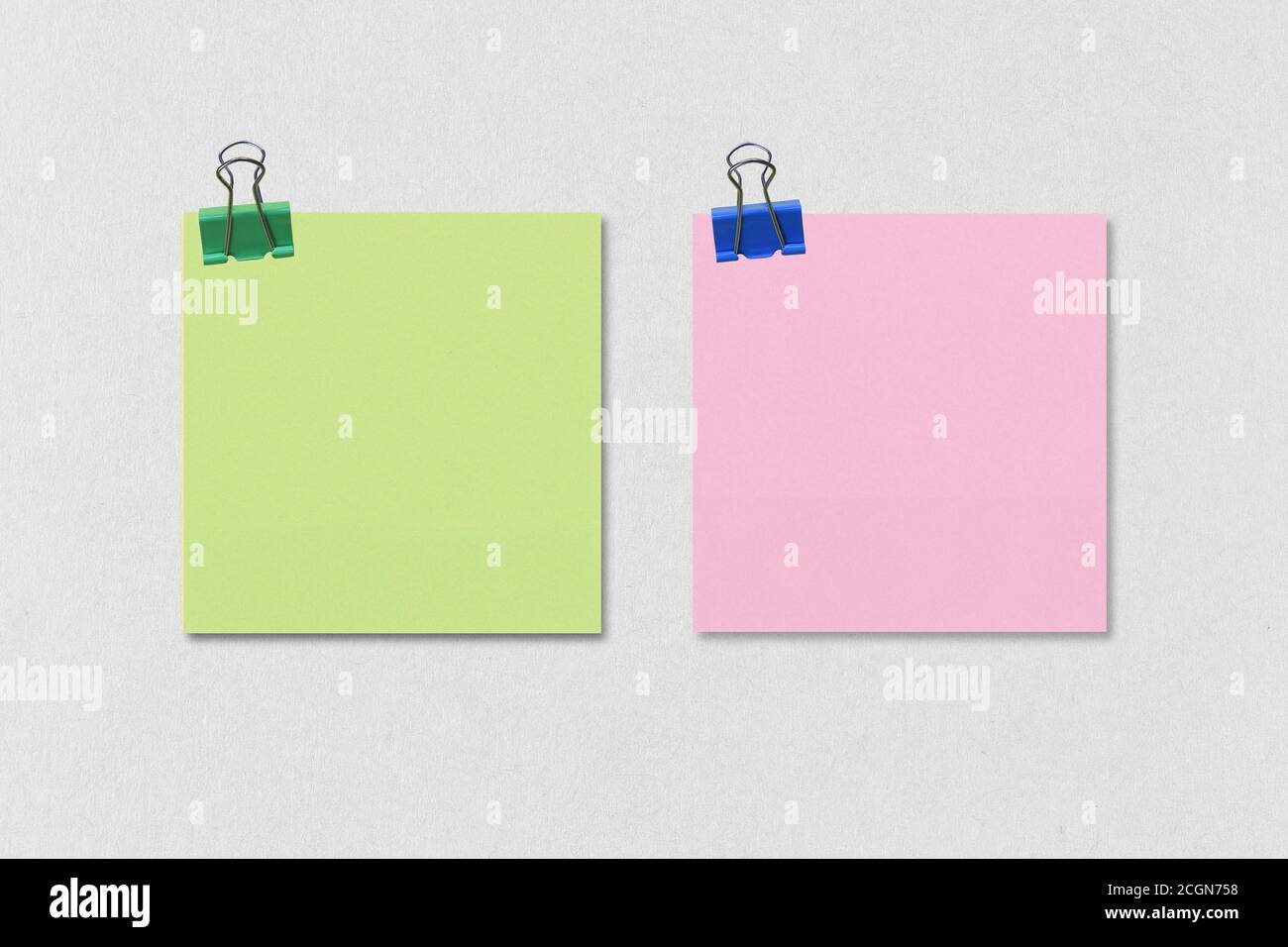 Colorful square note paper on white paper background and have copy ...