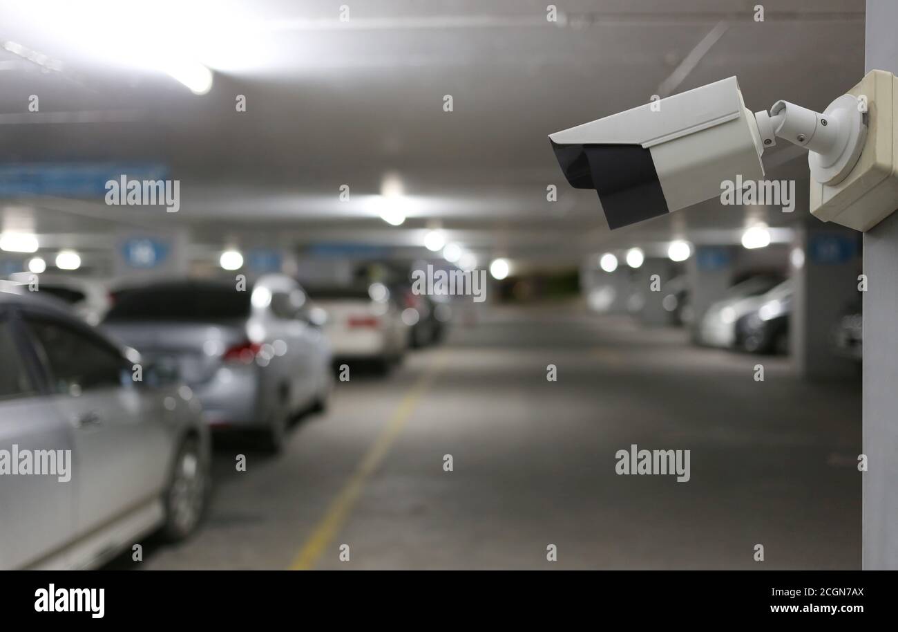 CCTV tool on car parking background,Equipment for security systems and ...