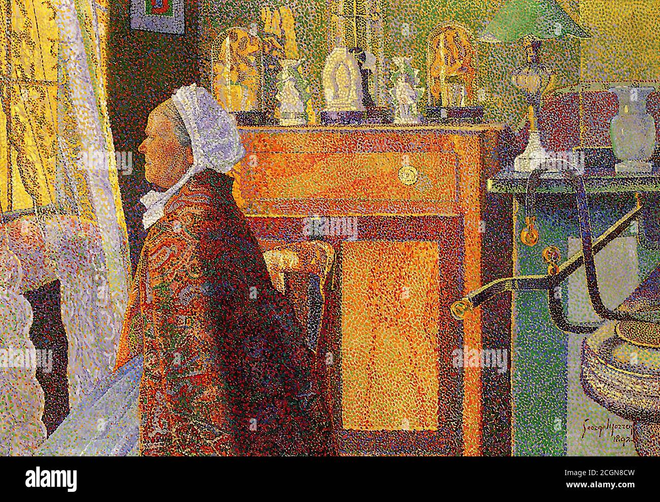 Morren Georges - Sunday Afternoon - Belgian School - 19th Century Stock ...