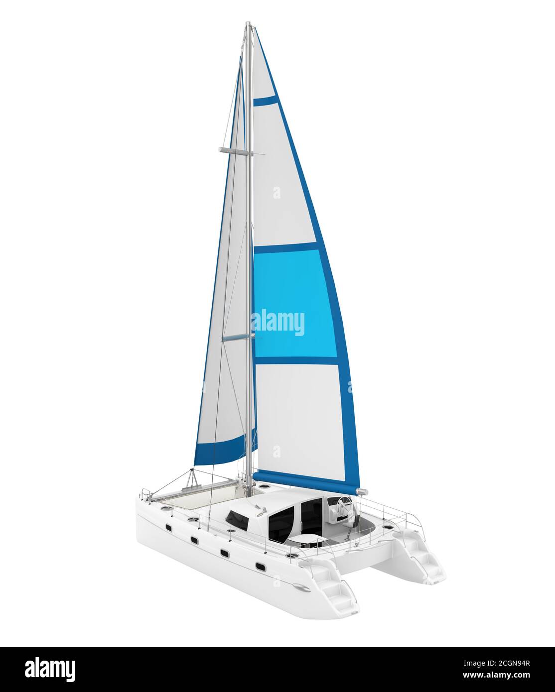 Catamaran Boat Isolated Stock Photo - Alamy